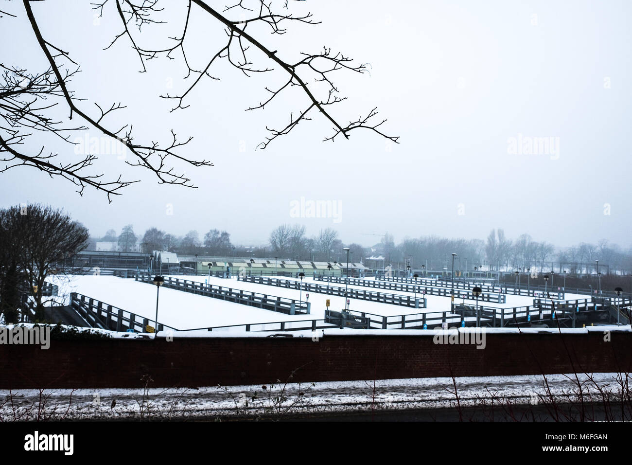 Northampton, England. 3rd march 2018. A cold, freezing spring day with ...