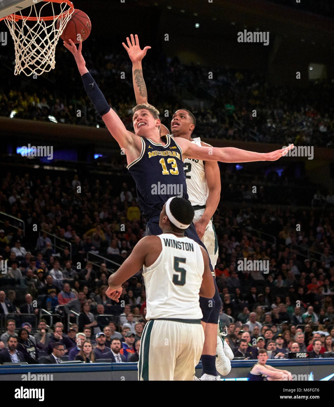 New York, New York, USA. 3rd Mar, 2018. Michigan Wolverines forward ...