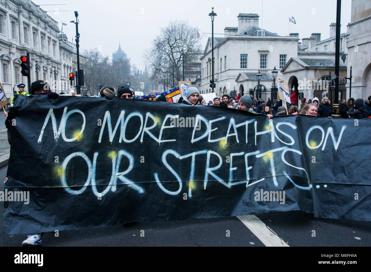 London, UK, 3rd March 2018. Protest and march calling for no more ...