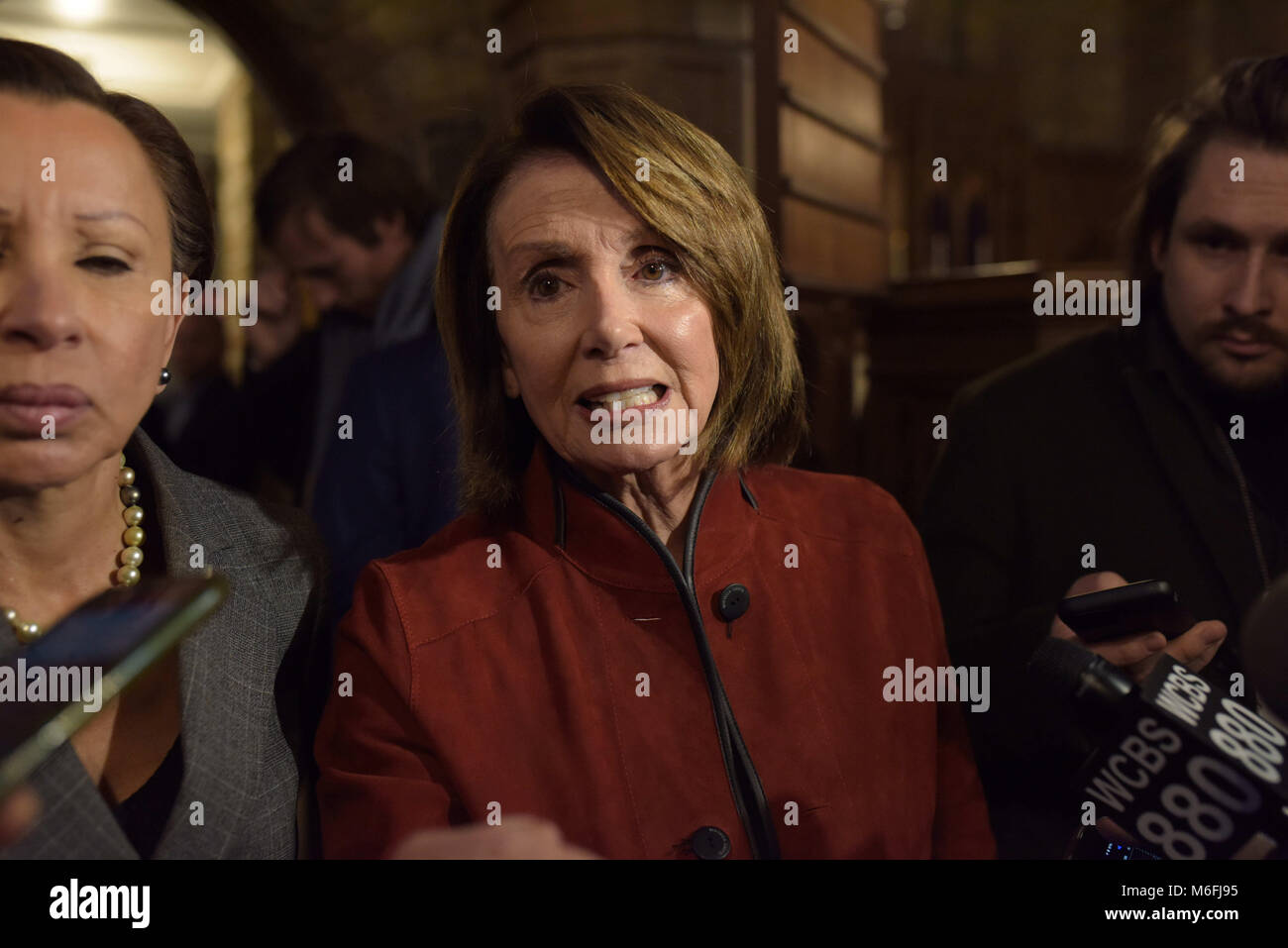 NEW YORK, NY - MARCH 03: Democratic Leader Nancy Pelosi along with Rep ...