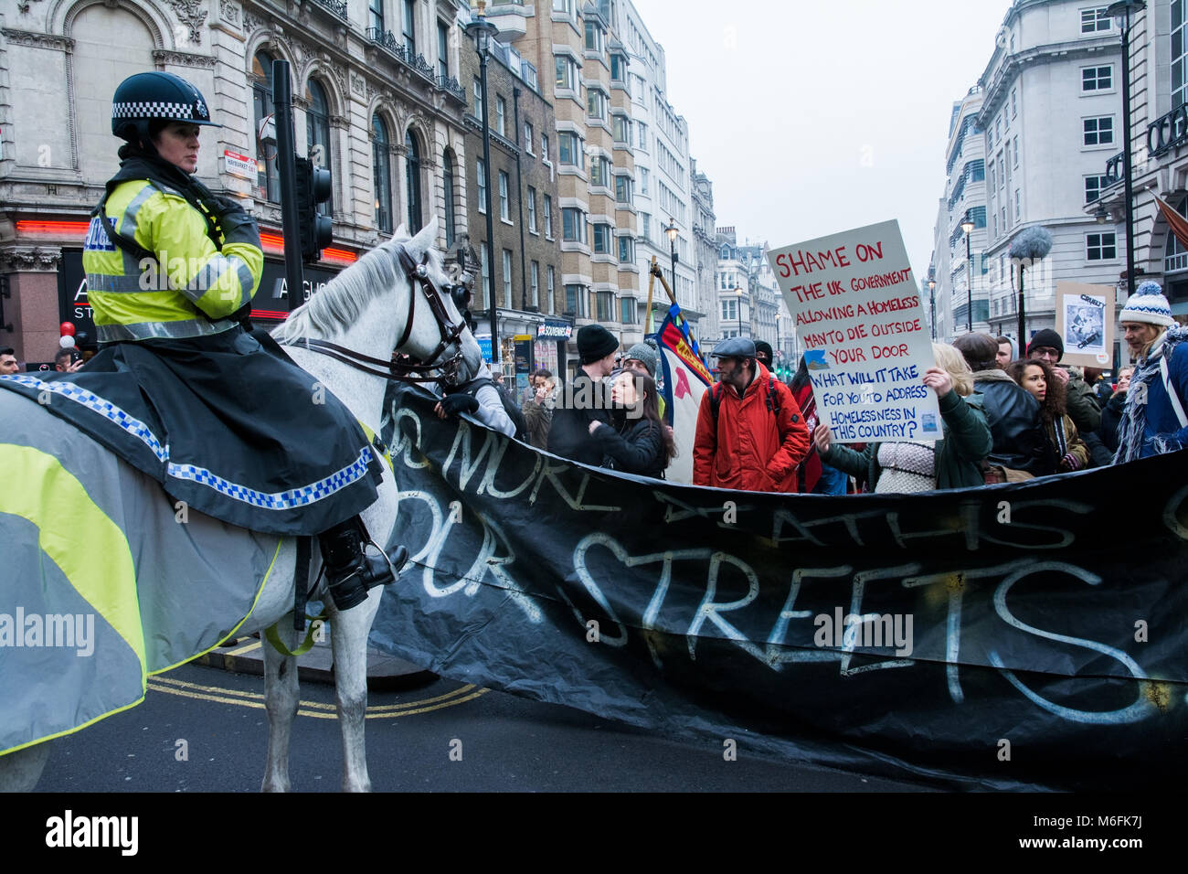 London, UK, 3rd March 2018. Protest and march calling for no more ...