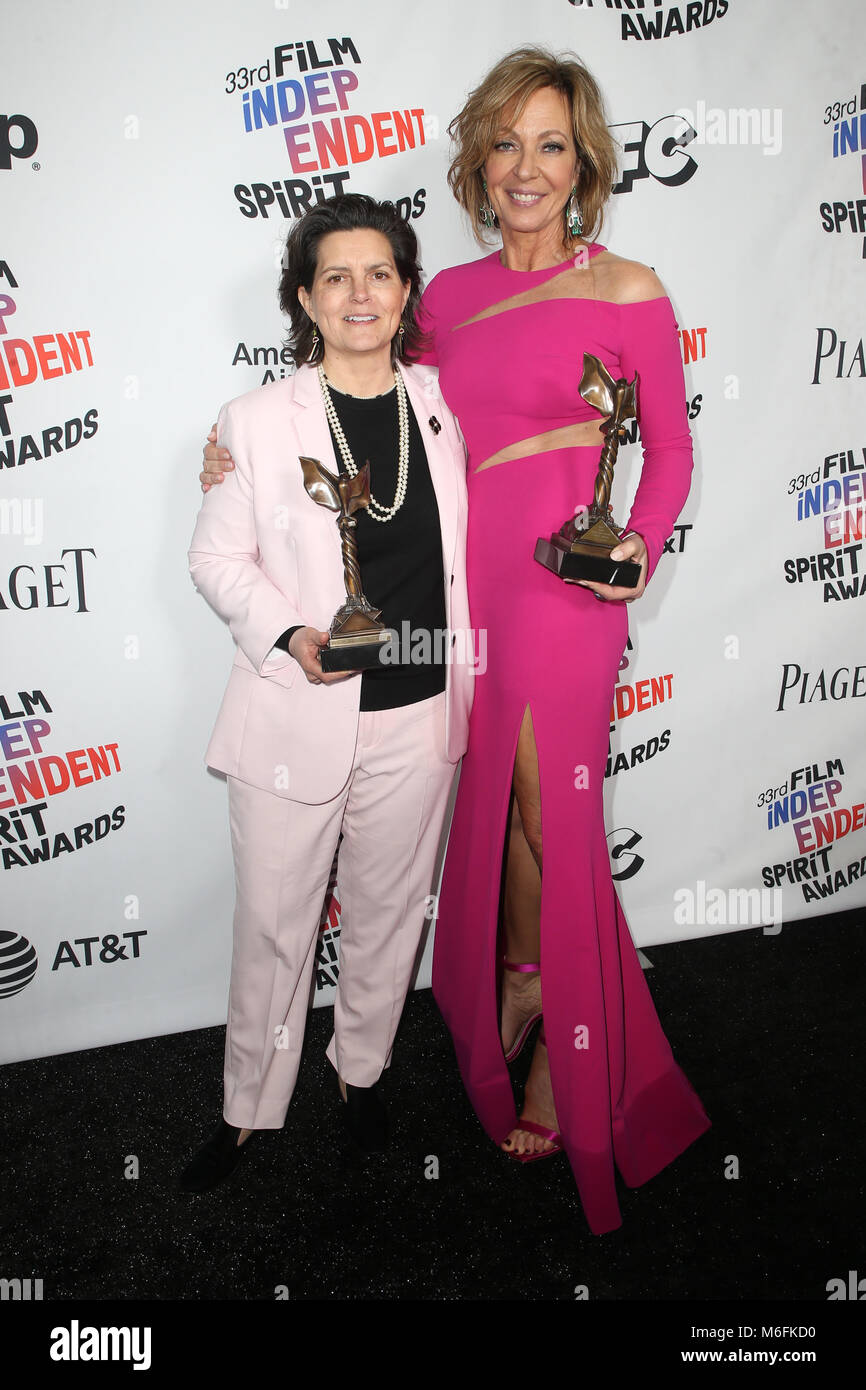 Santa Monica, Ca. 3rd Mar, 2018. Tatiana S. Riegel, Allison Janney at ...