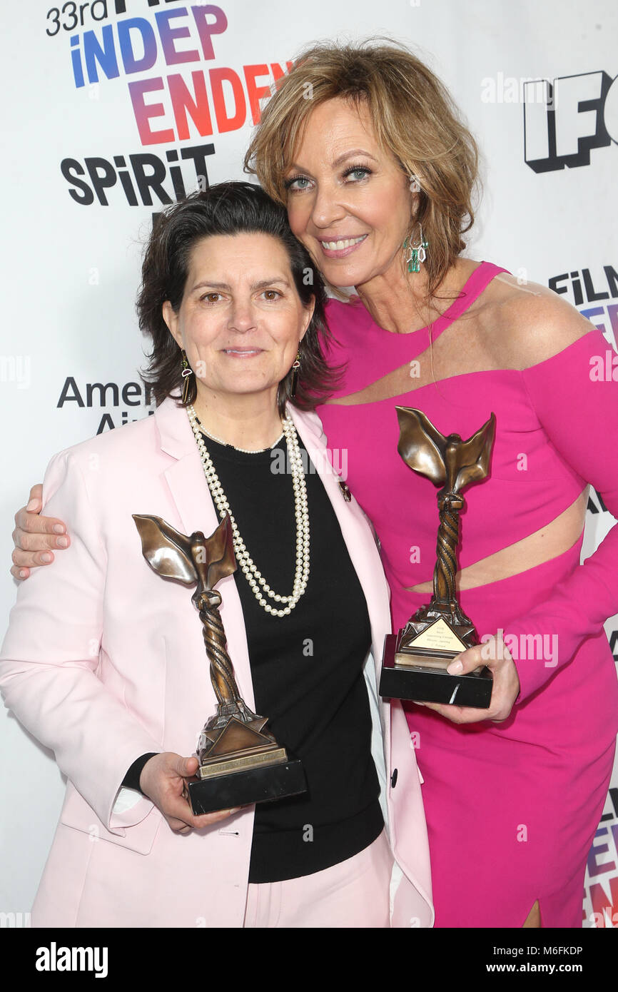 Santa Monica, Ca. 3rd Mar, 2018. Tatiana S. Riegel, Allison Janney at ...