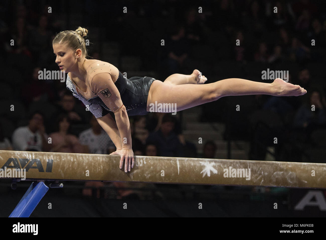 Hoffman Estates, Illinois, USA. 3rd Mar, 2018. ELISABETH SEITZ competes ...