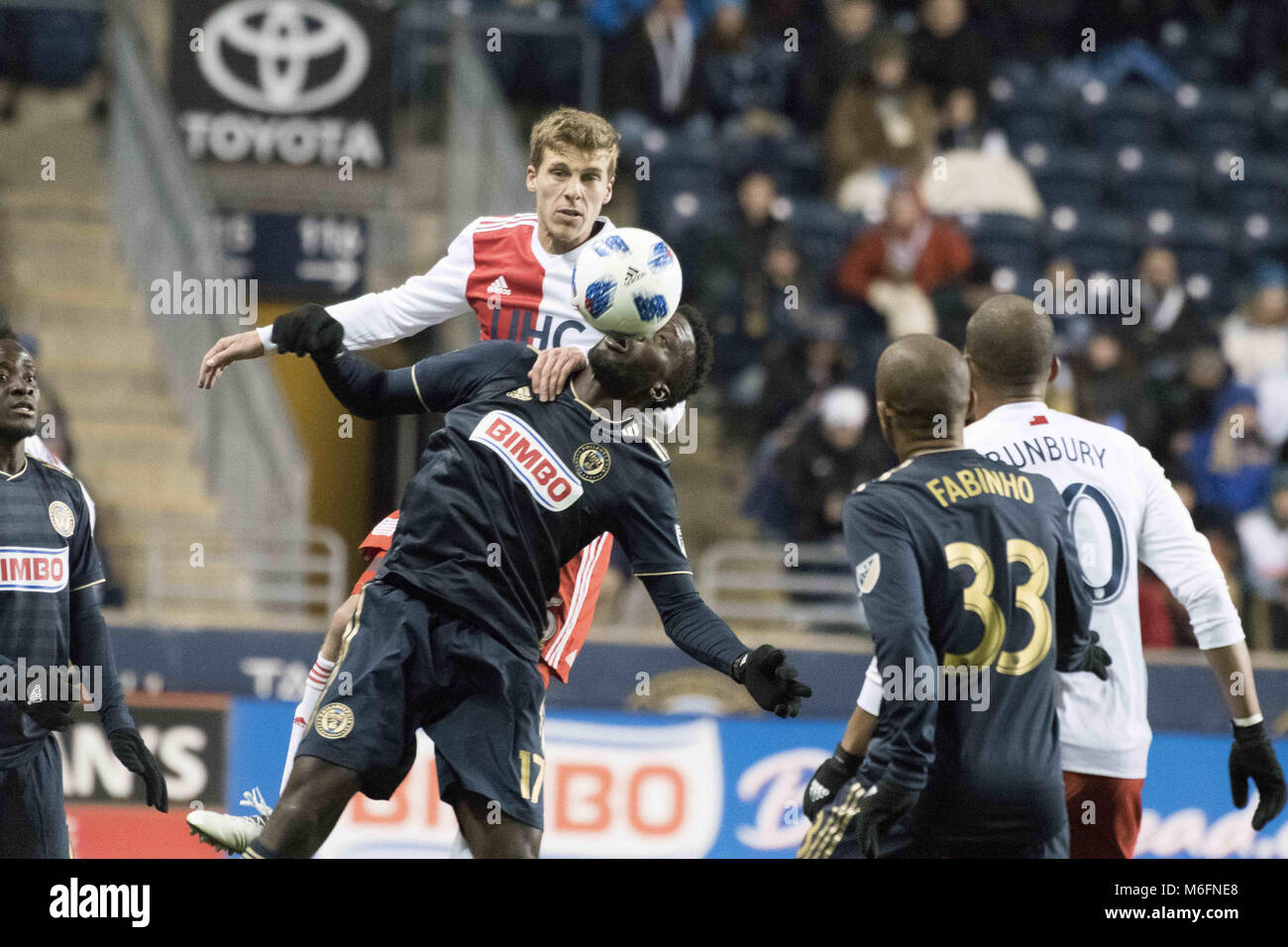 Chester, Pennsylvania, USA. 3rd Mar, 2018. Union's C.J. SAPONG (17) in ...