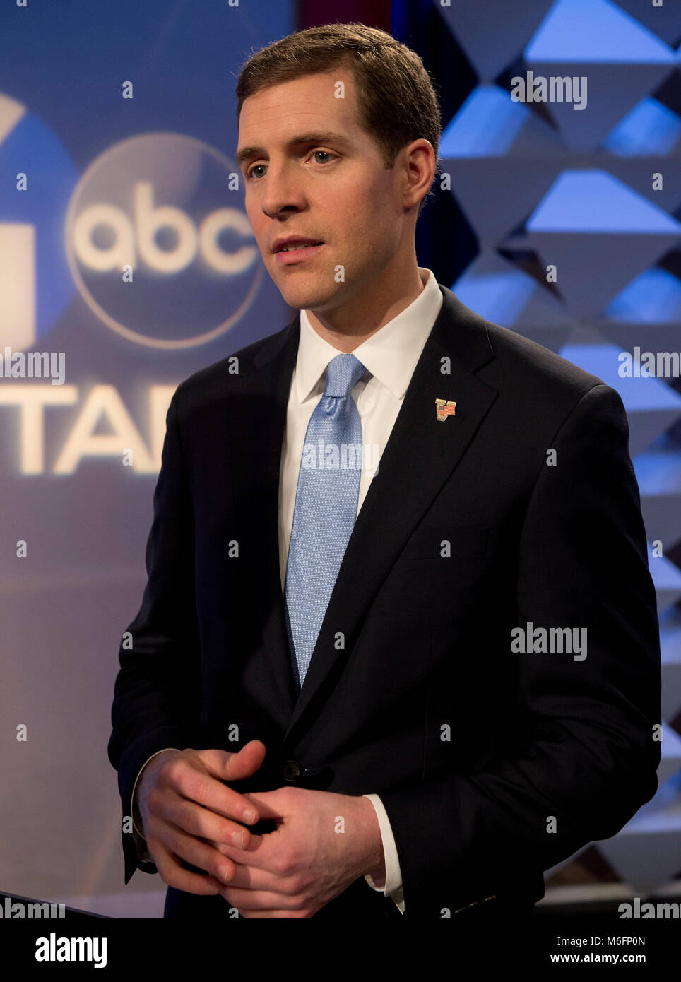 Wilkinsburg, Pennsylvania, USA. 03rd Mar, 2018. CONOR LAMB, Democratic ...