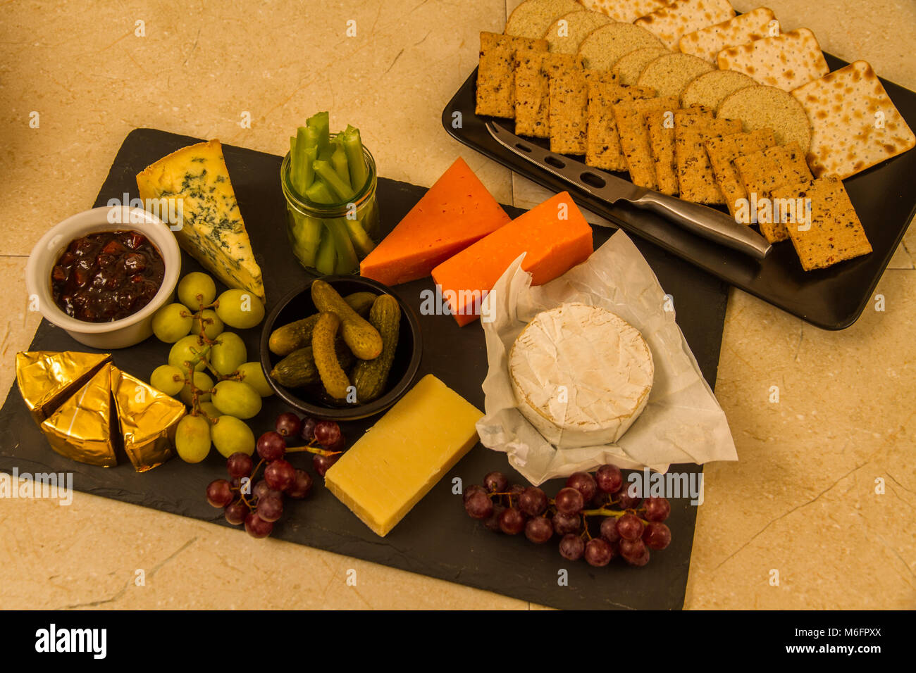 Cheeseboard, platter for sharing, cheese, red Leicester, stilton ...