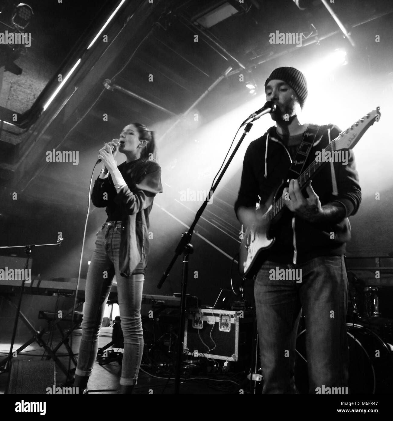 French singer Roxanne Performs on Stage, Villeurbanne, France Stock ...