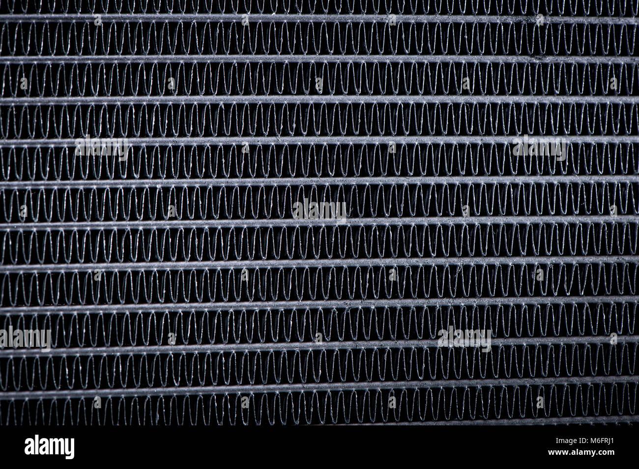 Close up of high performance automobile radiator cooler fins Stock ...