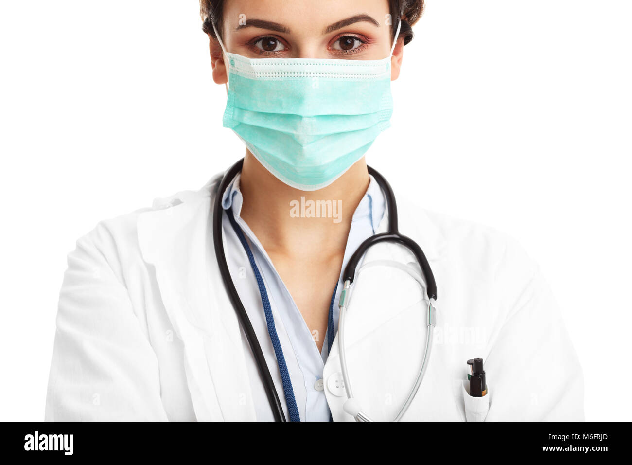 Woman doctor isolated over white background Stock Photo - Alamy