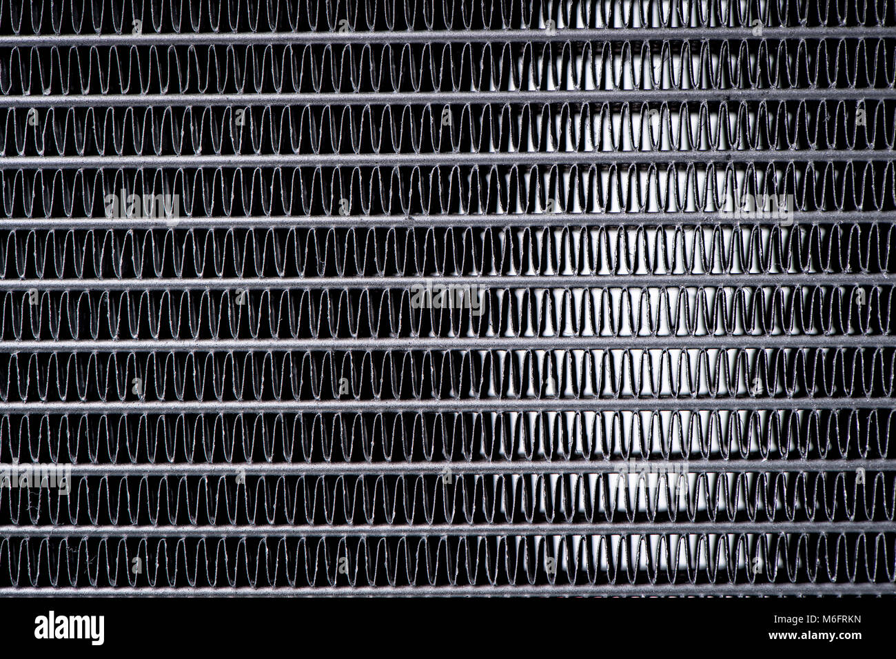 Close up of high performance automobile radiator cooler fins Stock ...