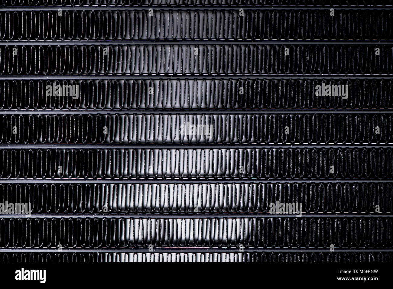 Close up of high performance automobile radiator cooler fins Stock ...