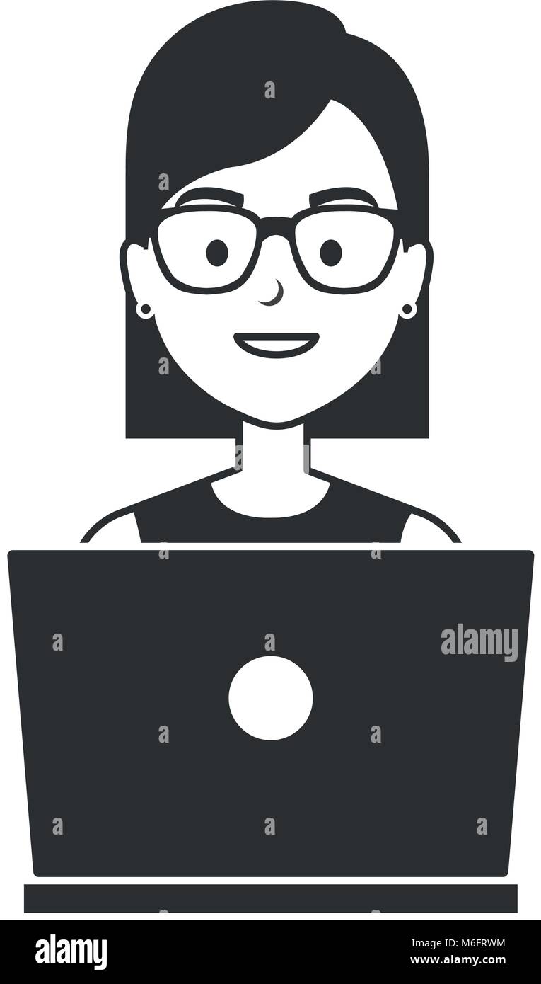 Young smiling businesswoman designer Stock Vector Images - Alamy