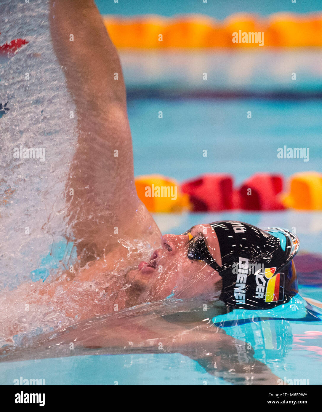 Christian Diener on his way to winning the Men's 200m Backstroke Final ...
