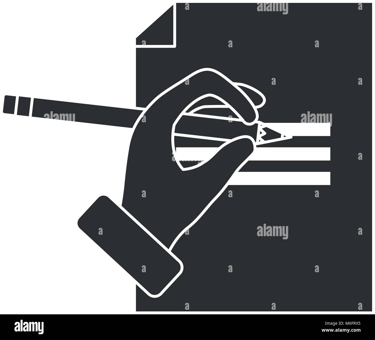 hand writing with pencil Stock Vector Image & Art - Alamy