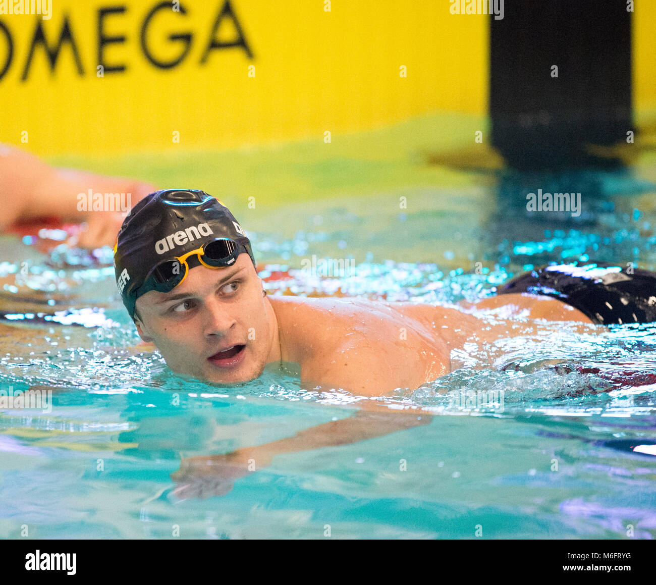 Christian Diener after winning the Men's 200m Backstroke Final during ...