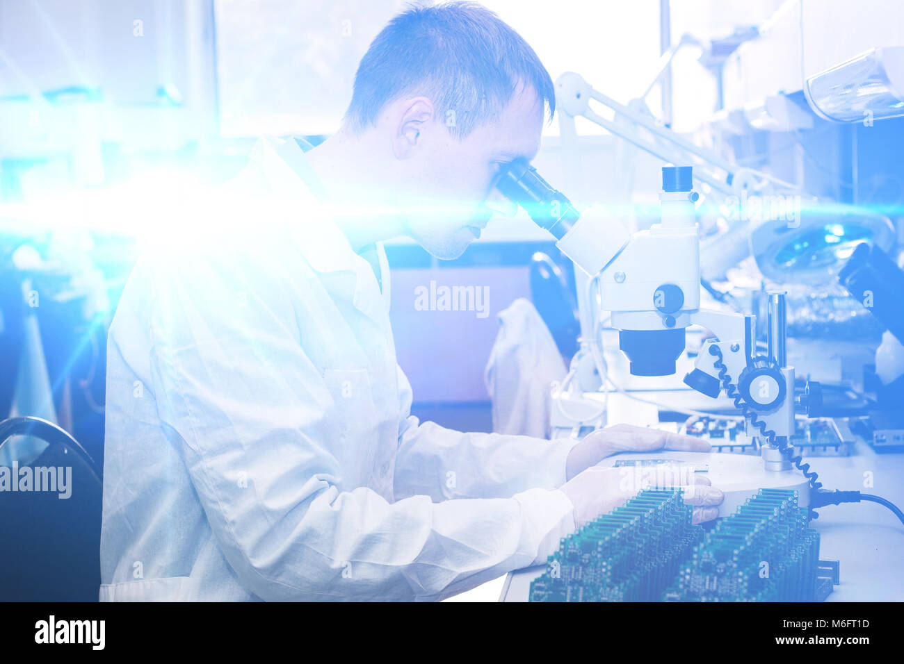 Pcb inspection microscope hi-res stock photography and images - Alamy