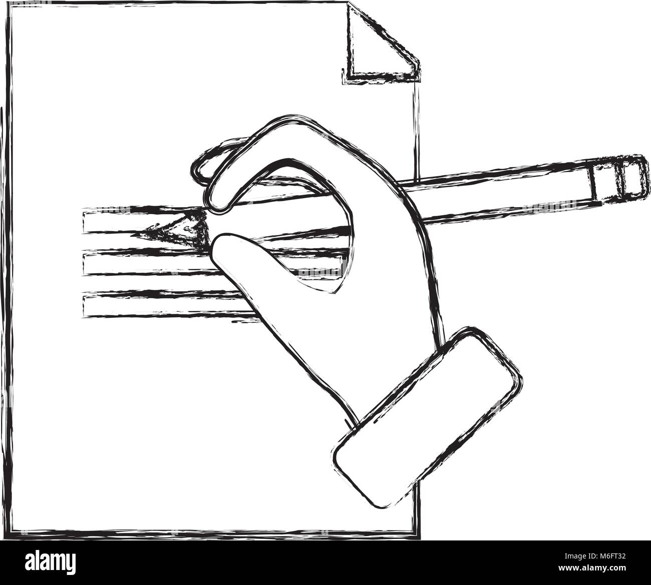 hand writing with pencil Stock Vector Image & Art - Alamy