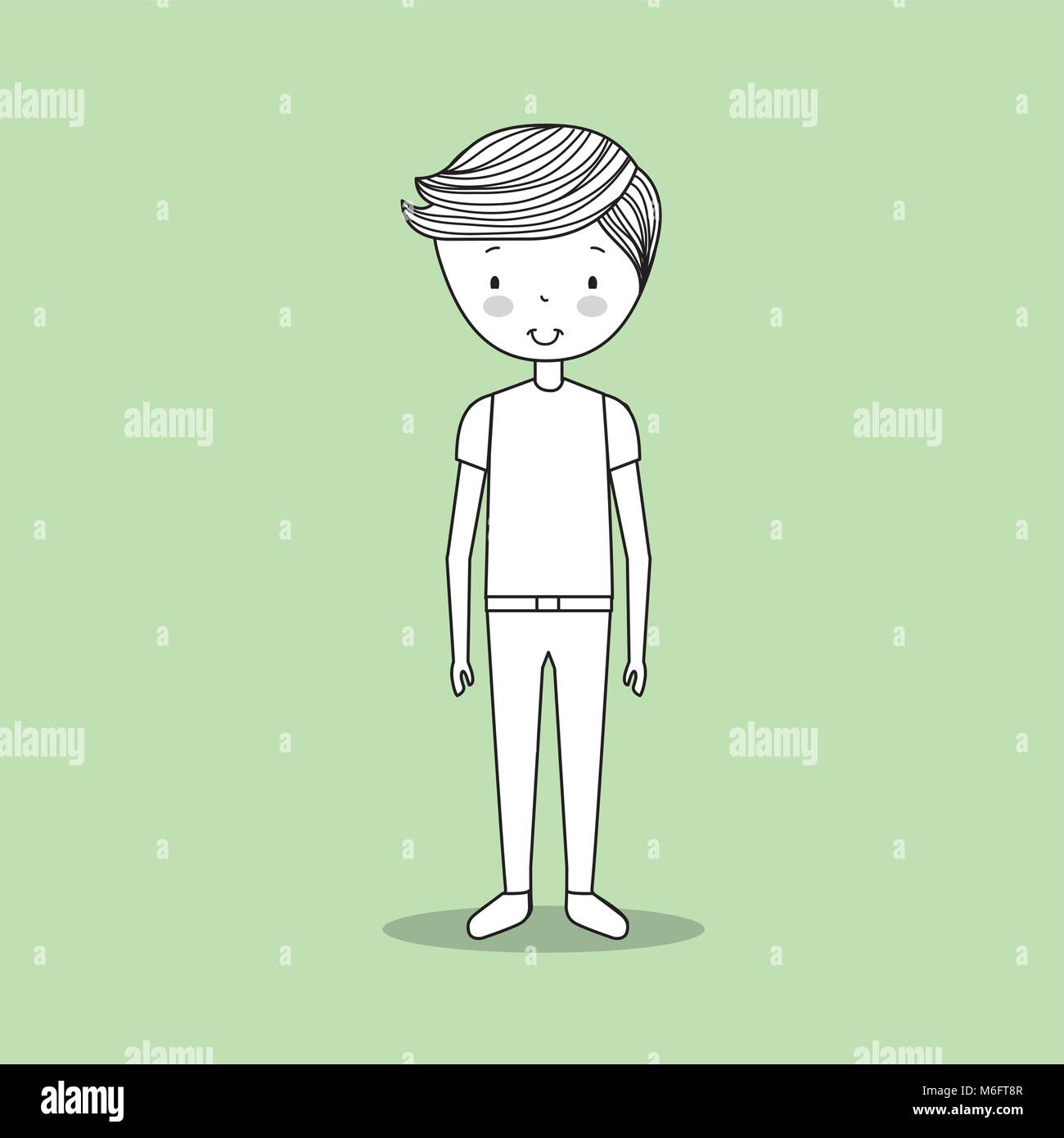 cute boy hand drawn image Stock Vector Image & Art - Alamy