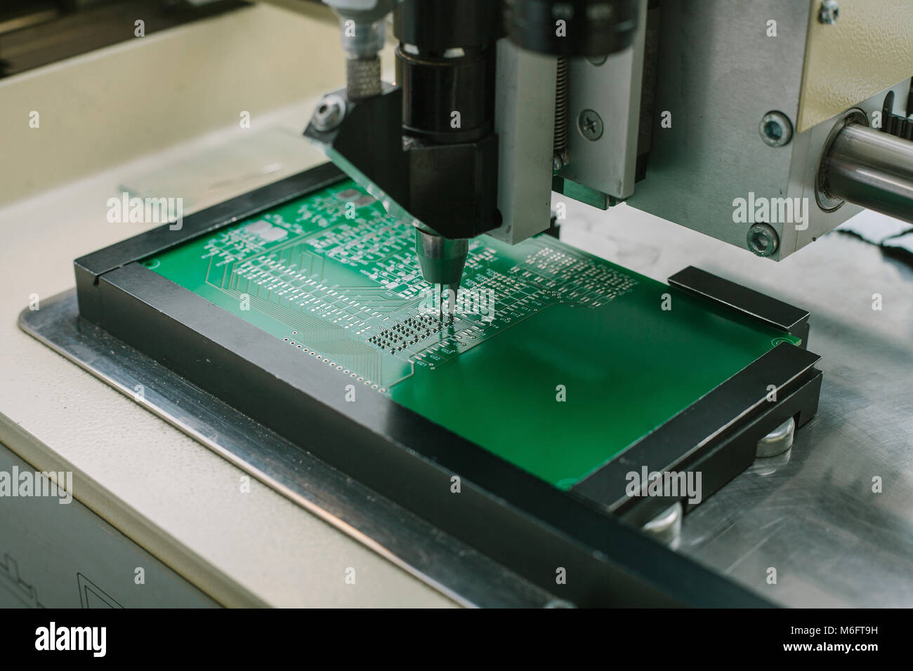 Automation of machine assembly of computer circuit board in the factory ...