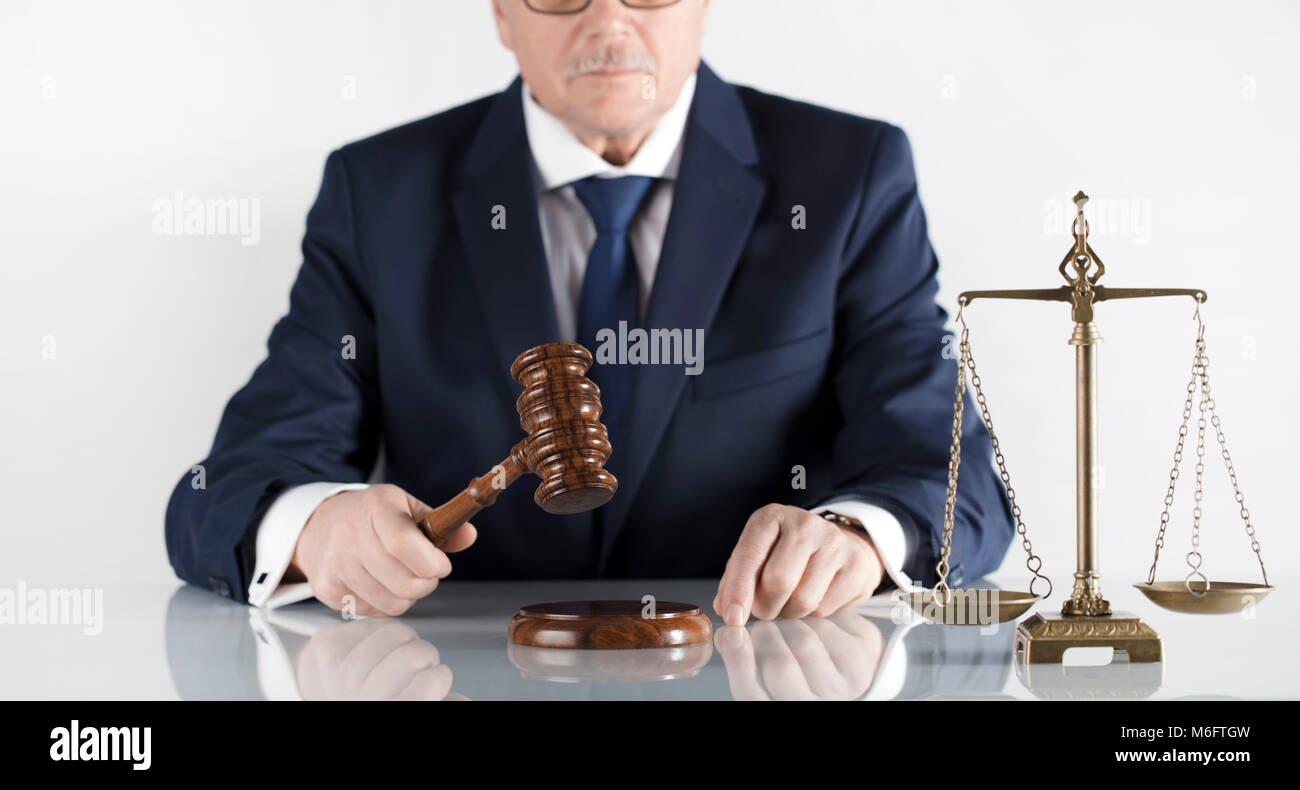 Lawyer on bright background. Attorney at law concept. White collar ...