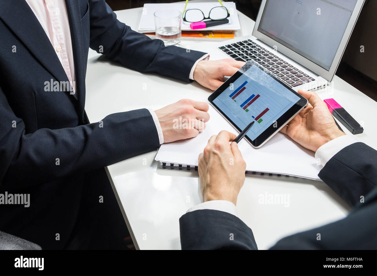Modern official business meeting, businessman point of view Stock Photo ...