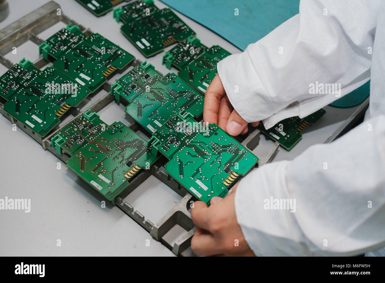 Computer Chips Manufacturing High Resolution Stock Photography and ...