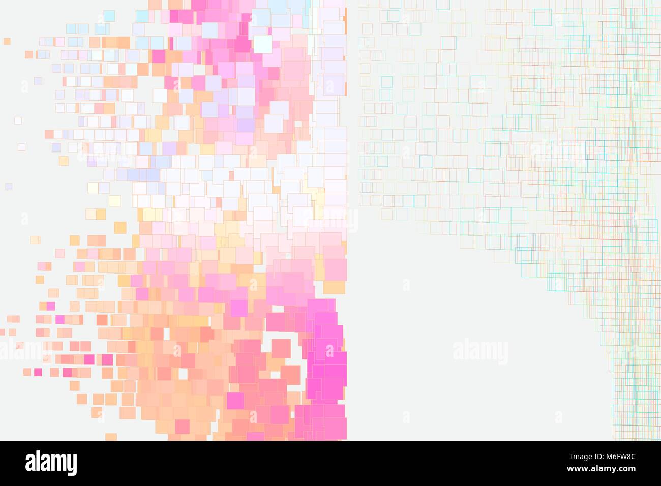 Color Abstract Square Rectangle Pattern Generative Art Background