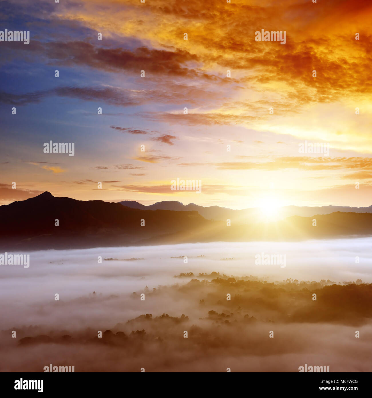 Sky scenic fog mountains hi-res stock photography and images - Alamy