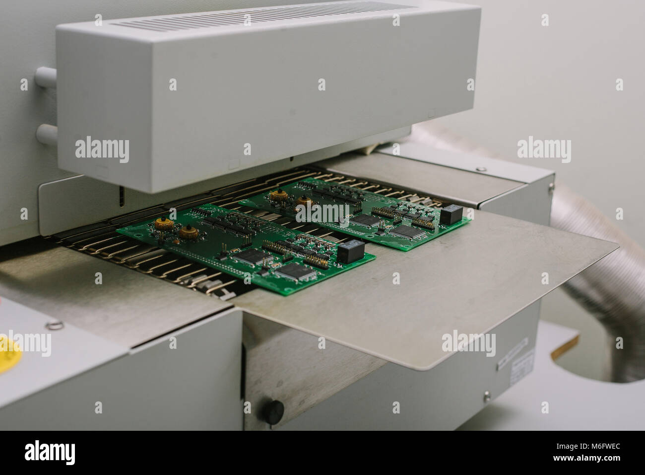 Automation of machine assembly of computer circuit board in the factory ...
