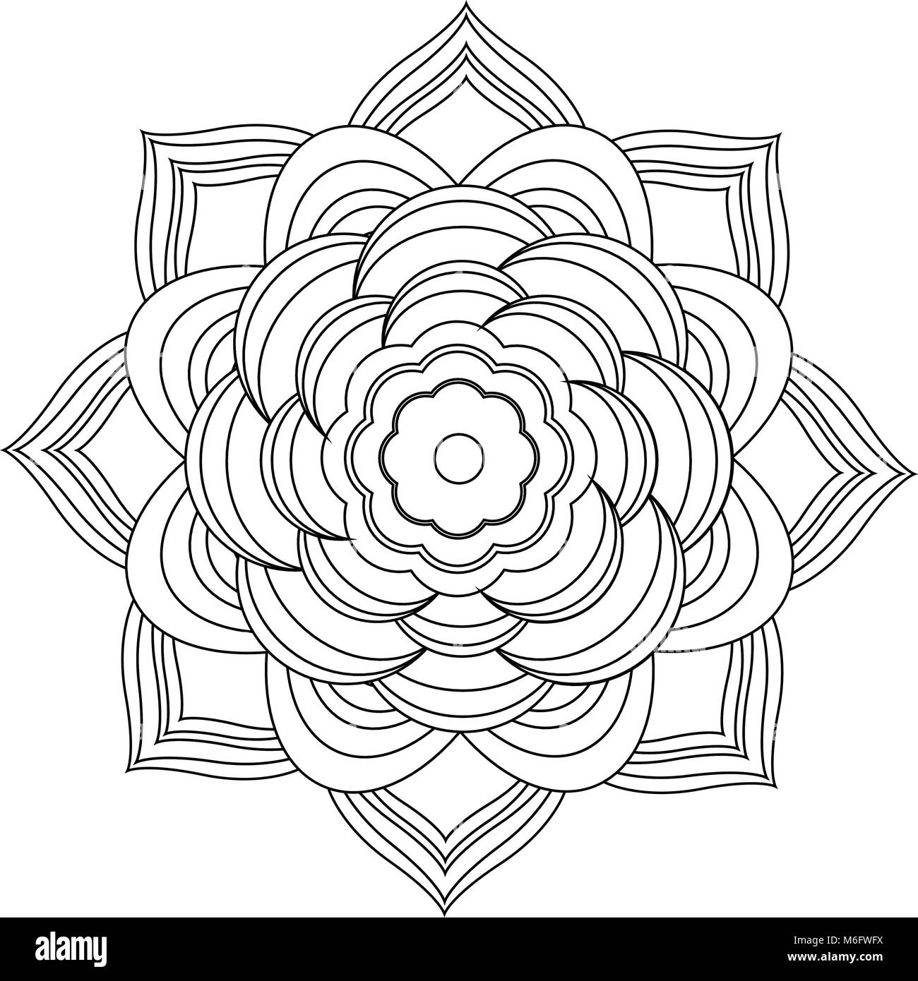 Decorative colorless mandala Stock Vector Image & Art - Alamy