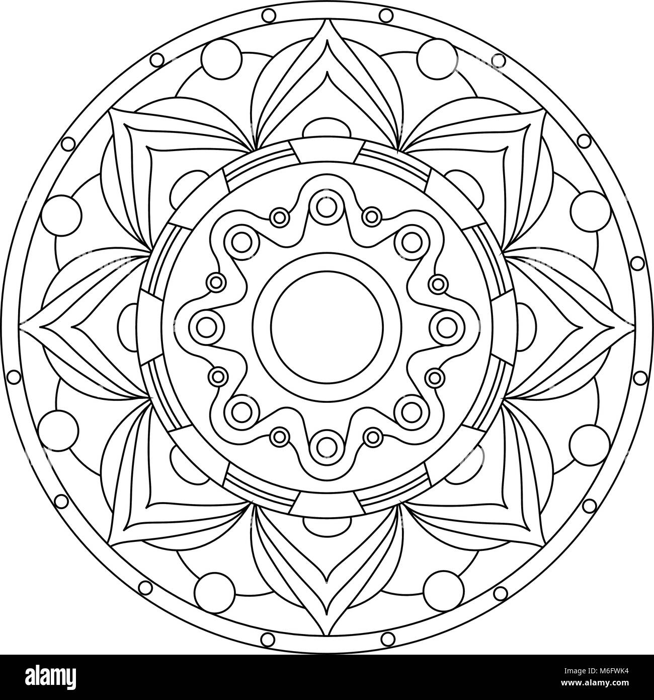 Decorative colorless mandala Stock Vector Image & Art - Alamy