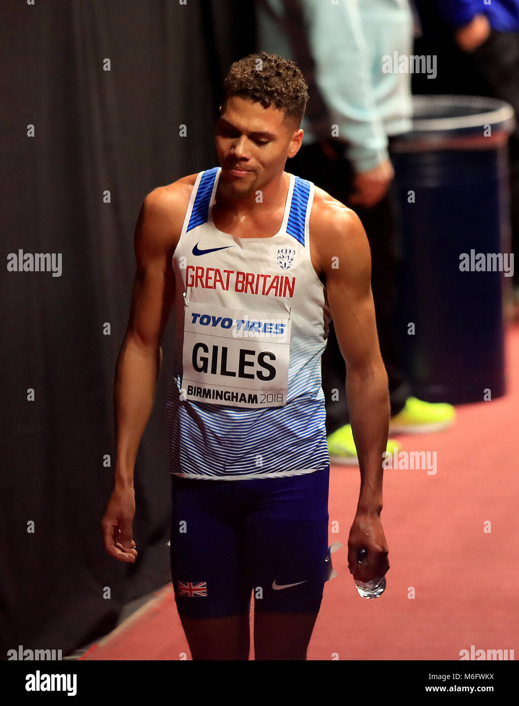 Great Britain's Elliot Giles reacts after the Men's 800m Final during ...