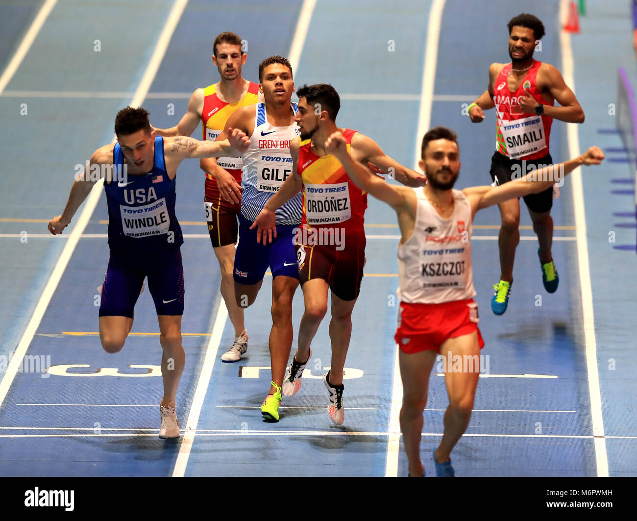 Great Britain's Elliot Giles (third left) during the Men's 800m Final ...