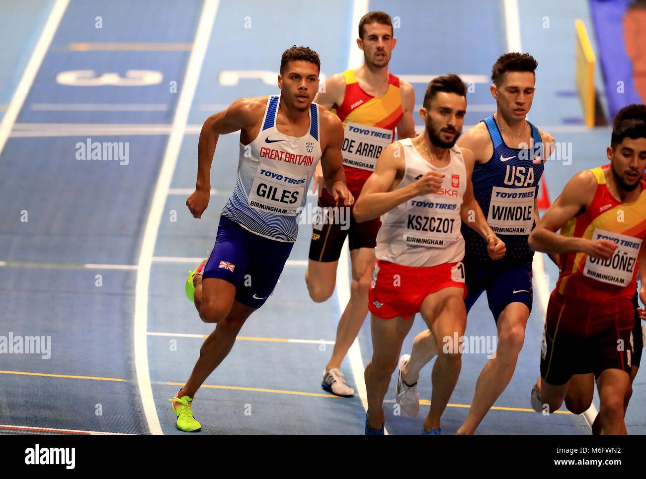 Great Britain's Elliot Giles (left) during the Men's 800m Final during ...