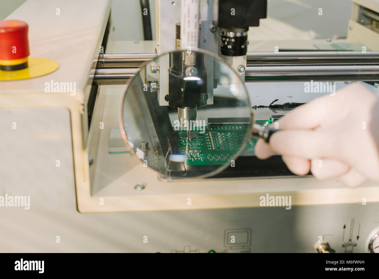 Automation of machine assembly of computer circuit board in the factory ...