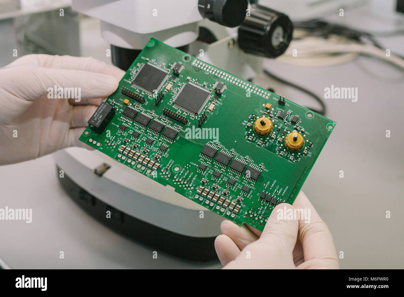Pcb inspection microscope hi-res stock photography and images - Alamy