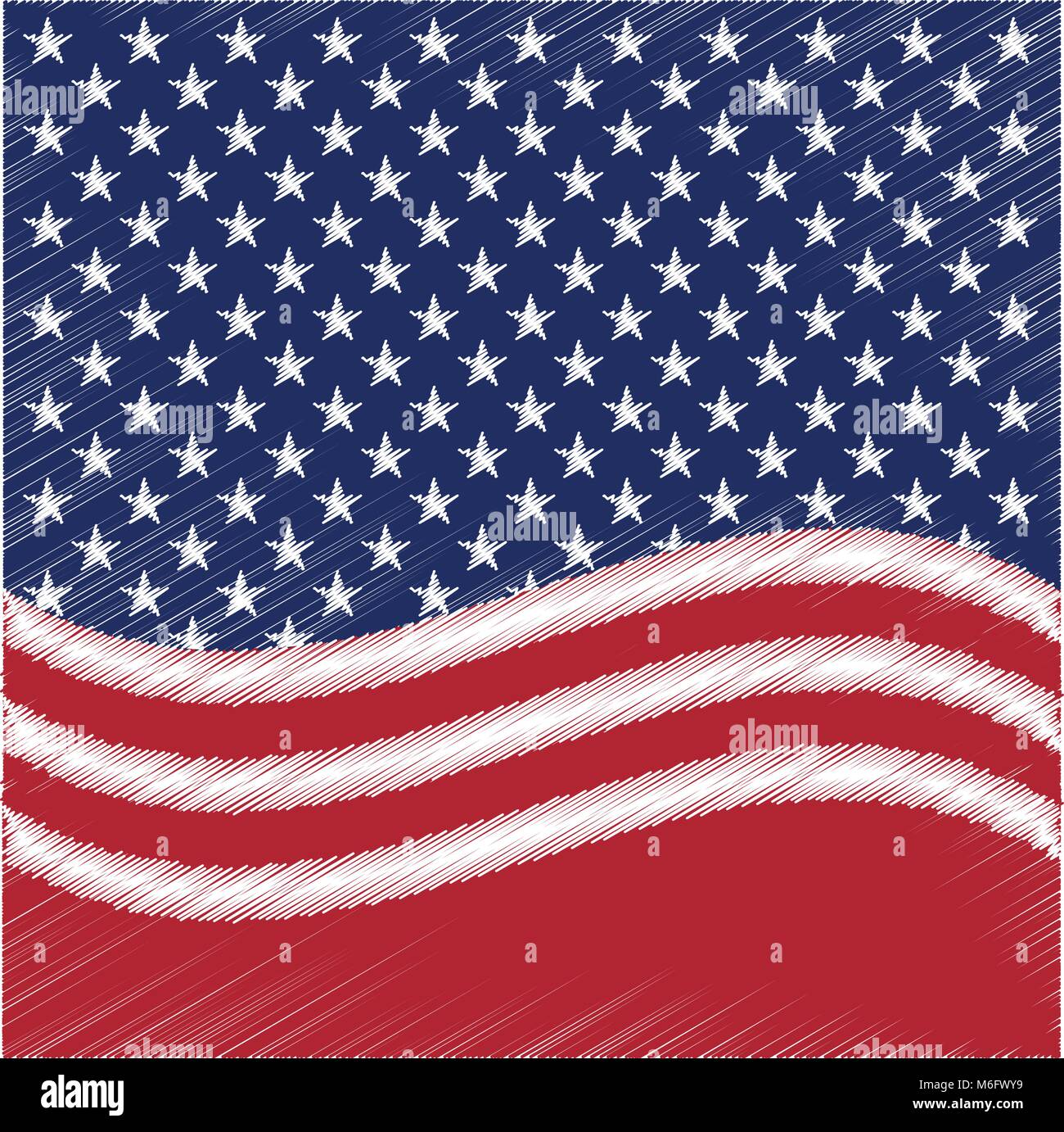 USA star vector pattern background. American patriotic paper cut frame ...