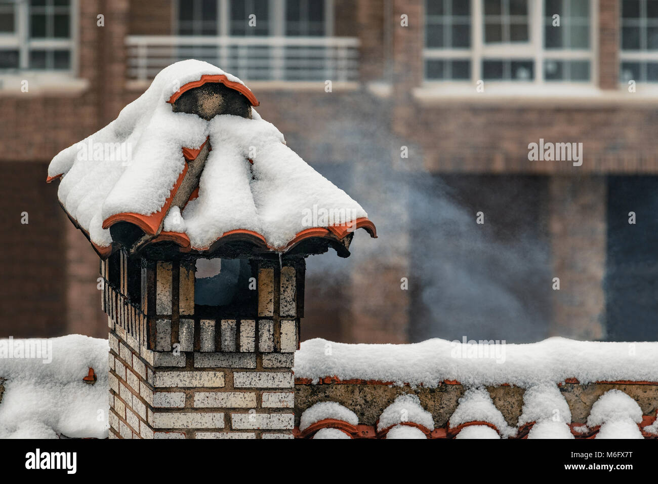Colindres snowy village in Cantabria, northern Spain, Europe Stock ...