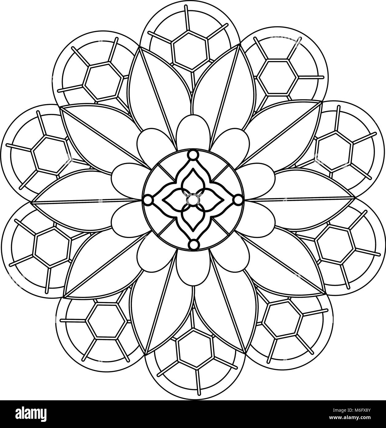 Decorative colorless mandala Stock Vector Image & Art - Alamy