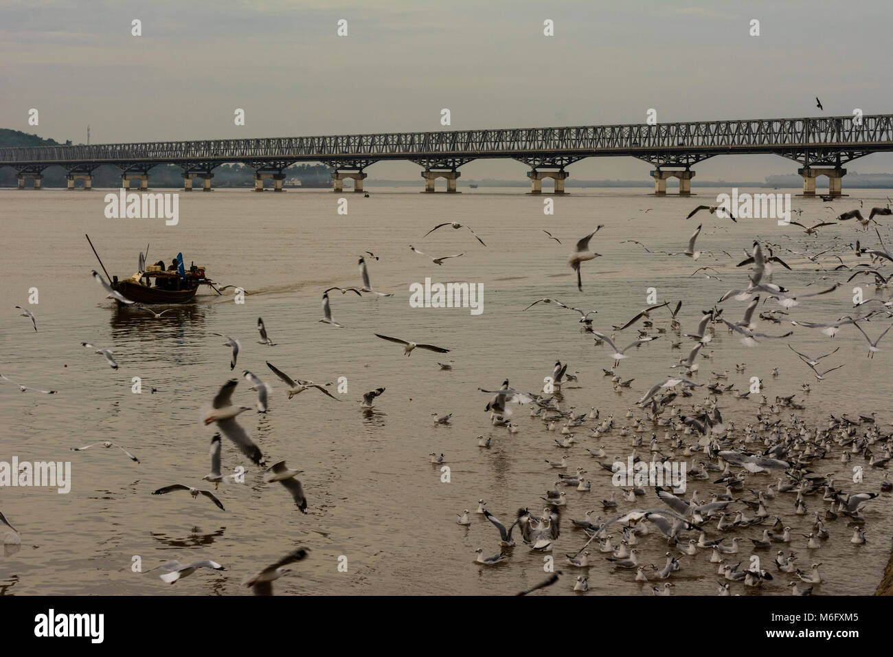 Fishing at the mon bridge hi-res stock photography and images - Alamy