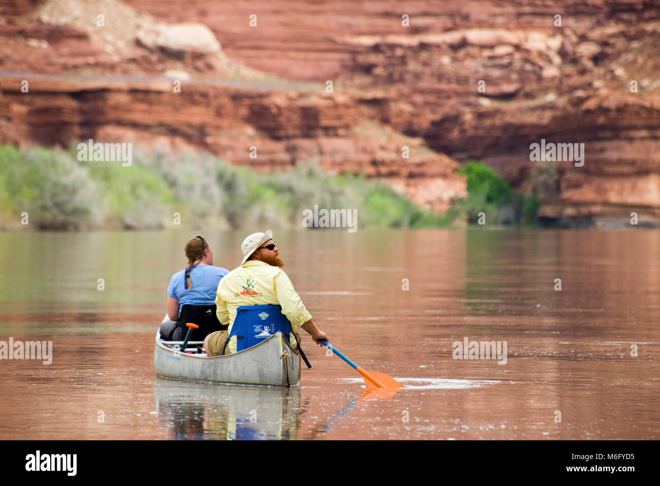 Canoers on the Green River Stock Photo - Alamy