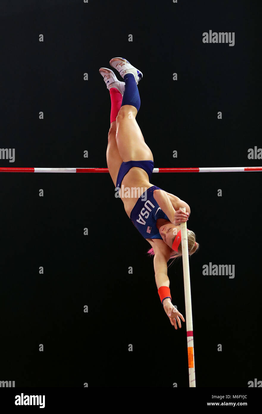 USA's Sandi Morris during the Woman's Pole Vault Final during day three ...