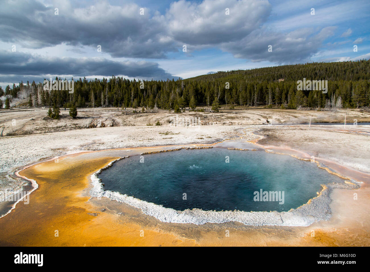 Crested Pool, Upper Geyser Basin Stock Photo - Alamy