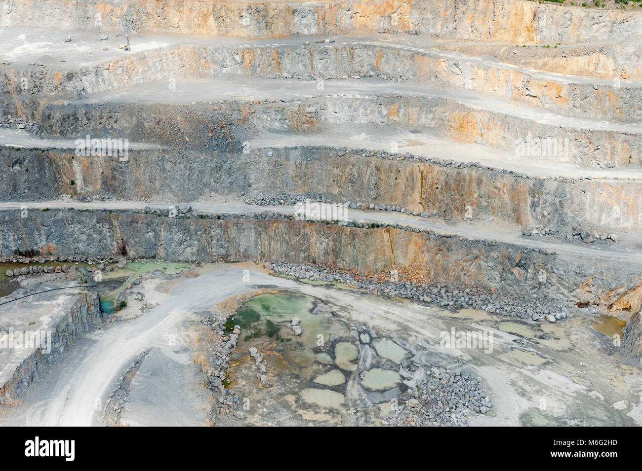 Looking inside the porphyry mine of Lessines Stock Photo - Alamy