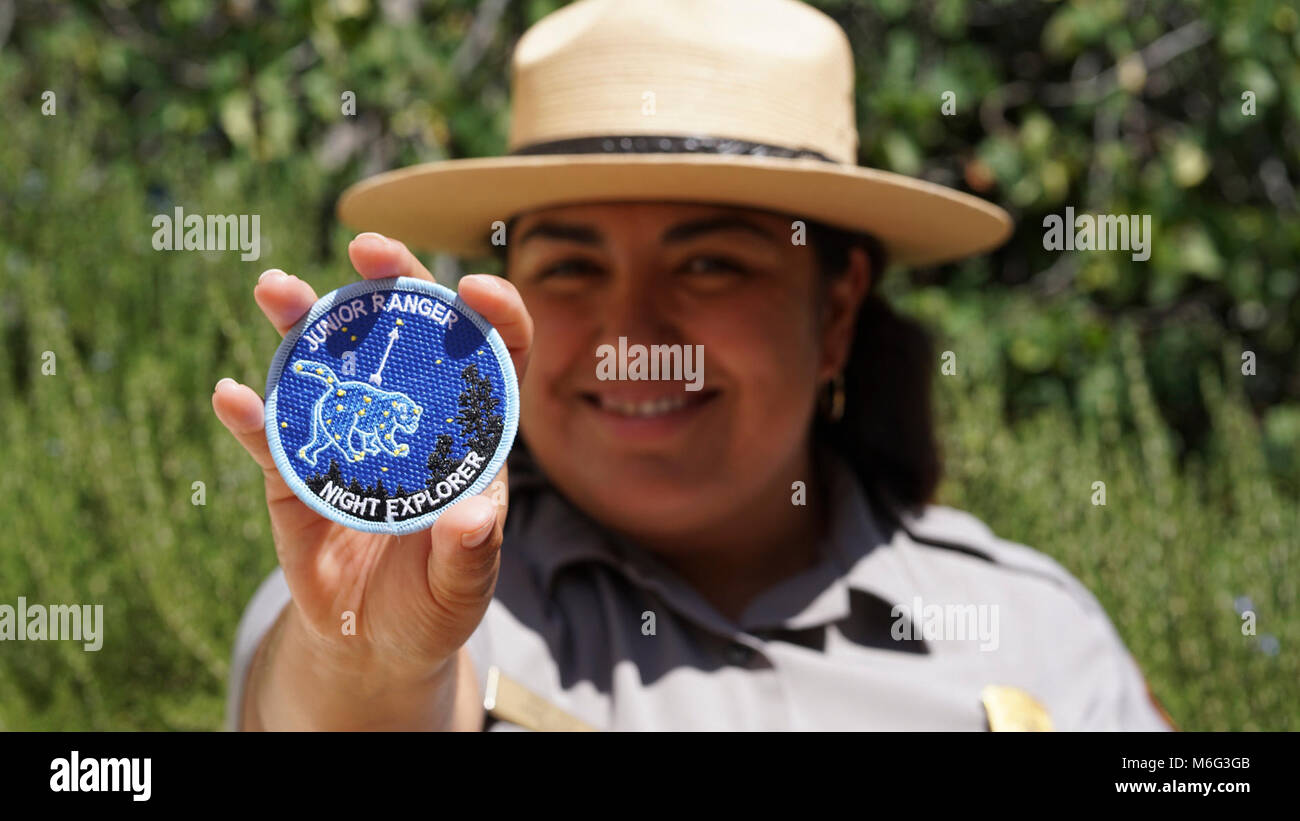Junior Ranger Night Explorer Badge Stock Photo - Alamy