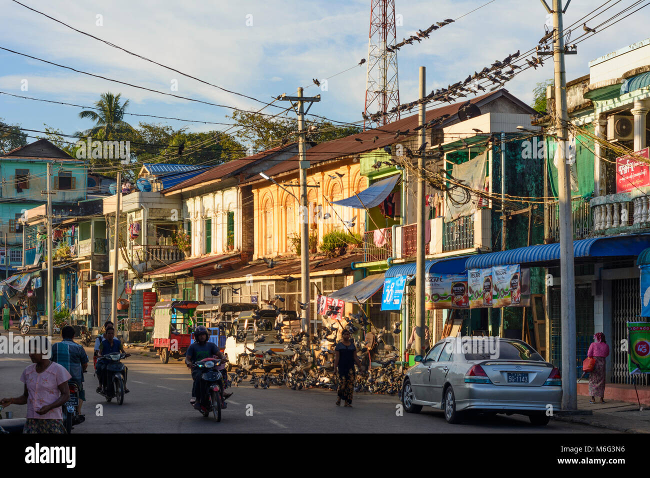 Mawlamyine (Mawlamyaing, Moulmein): house colonial style, , Mon State ...