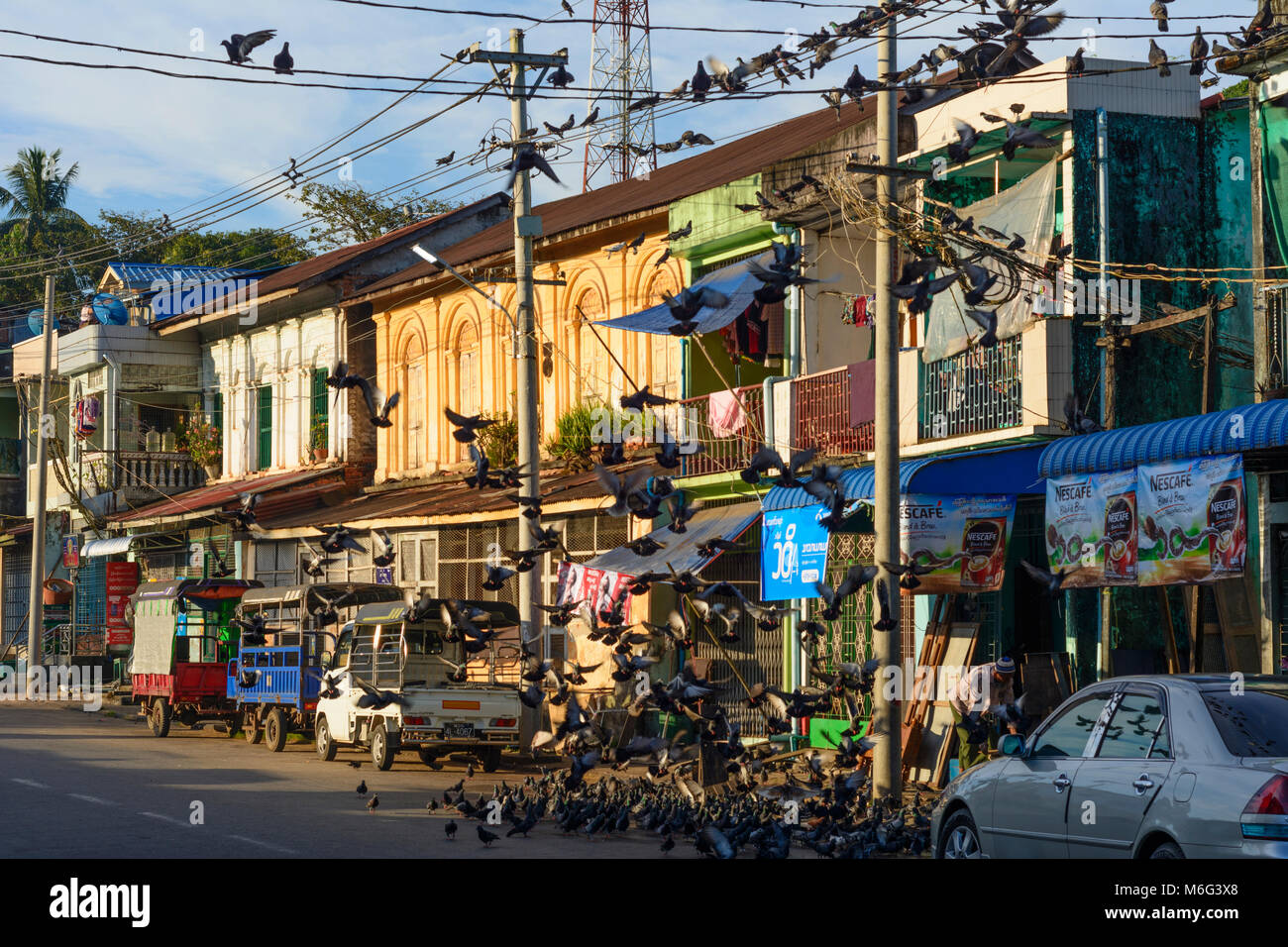 Mawlamyine (Mawlamyaing, Moulmein): house colonial style, , Mon State ...