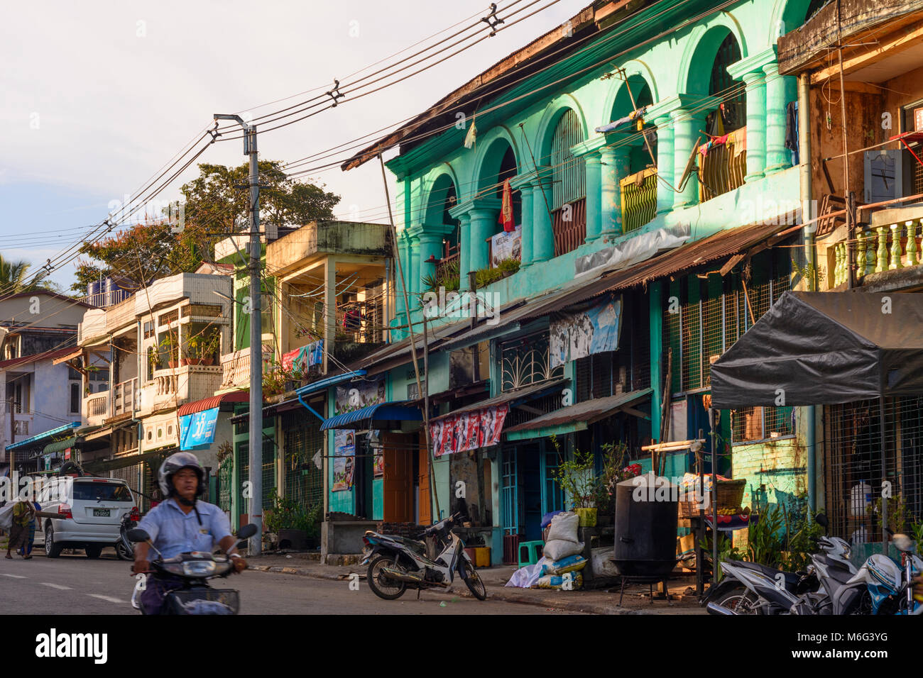 Mawlamyine (Mawlamyaing, Moulmein): house colonial style, , Mon State ...
