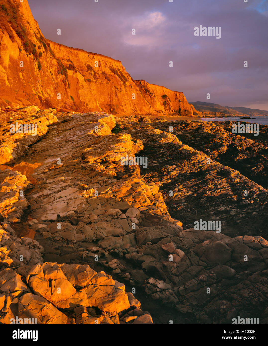 Sunset, Sculptured Beach, Point Reyes National Seashore, Marin County ...